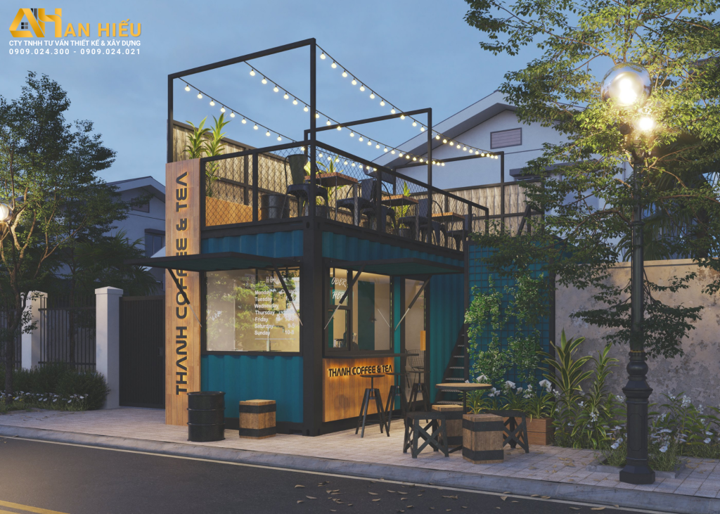 THIẾT KẾ QUÁN CAFE CONTAINER – CAFE TAKE AWAY 2023 - AN HIẾU